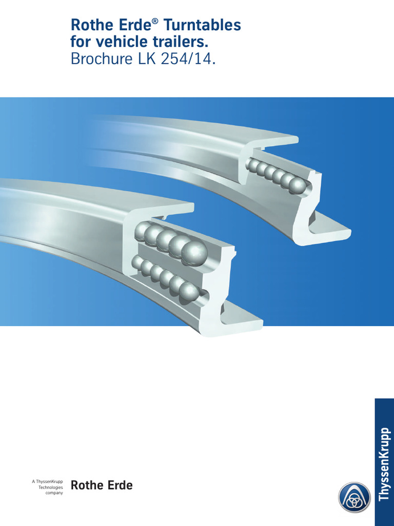 Rothe Erde Turntables for Trailers | PDF | Varnish | Axle