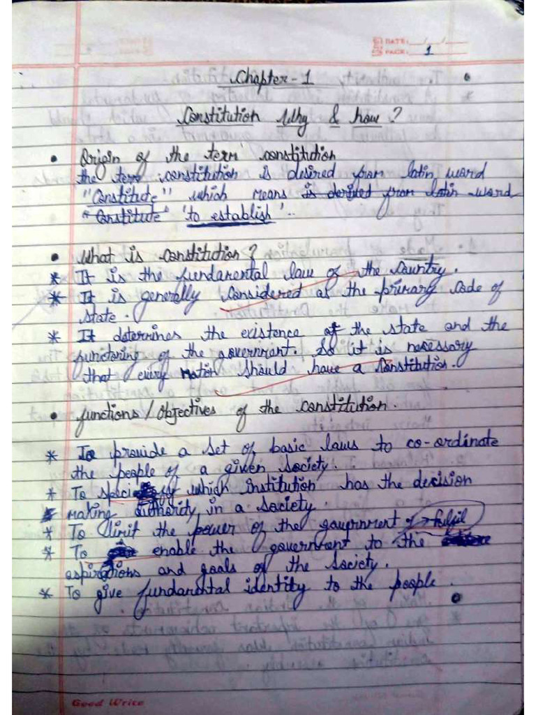 CH 1 Constitution Why & How | PDF