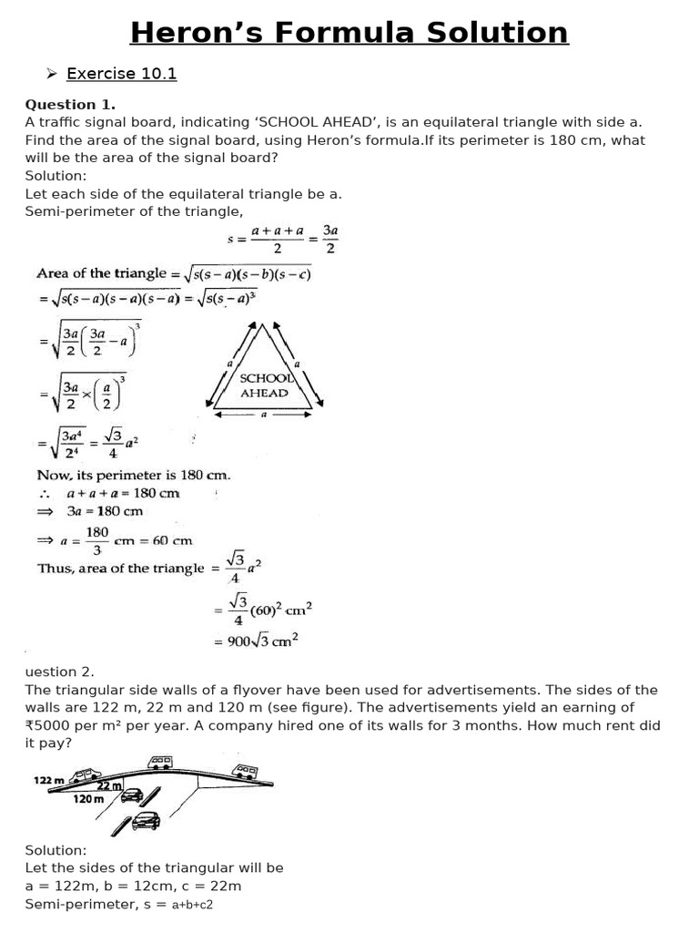 Maths Ch-10 Solutions | PDF | Area | Geometric Shapes