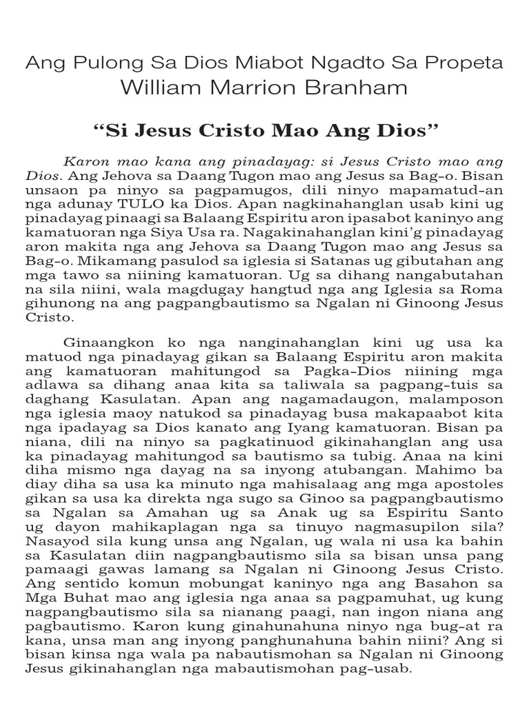 Cebtr-jcig Jesus Christ is God Vgr | PDF