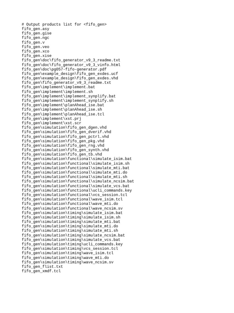 Fifo Gen Flist | PDF