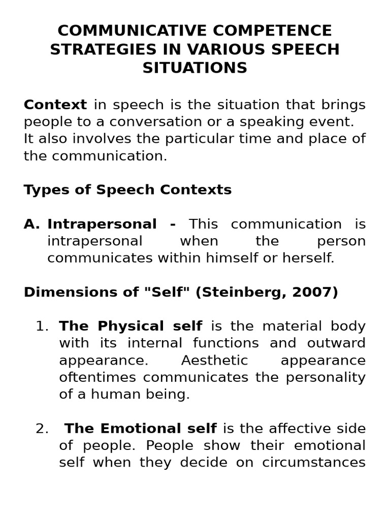 Strategies for Communicative Competence | PDF | Attitude (Psychology ...