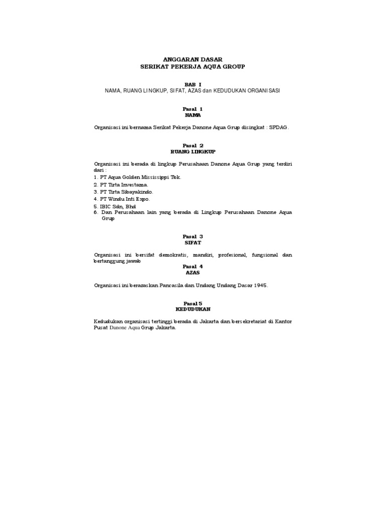 Pasal Aqua Danone | PDF