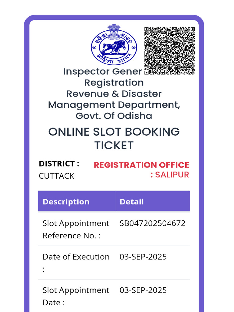 Slot Appointment | PDF