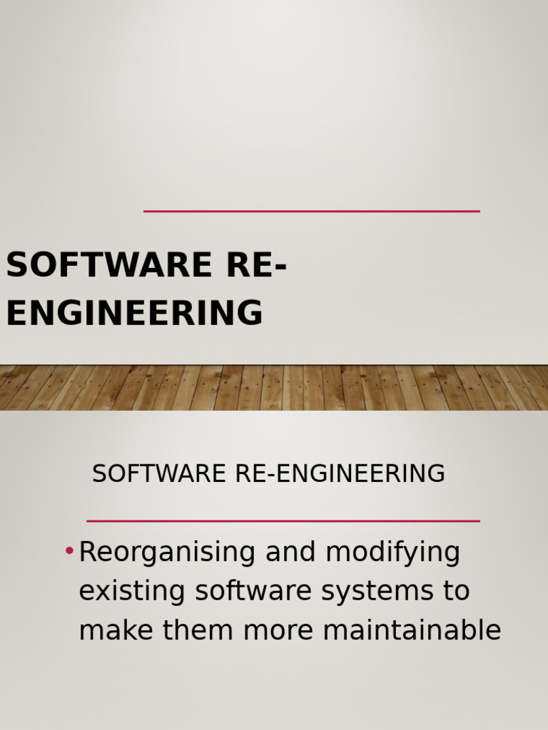 Software Re-engineering Overview | PDF | Software | Programming