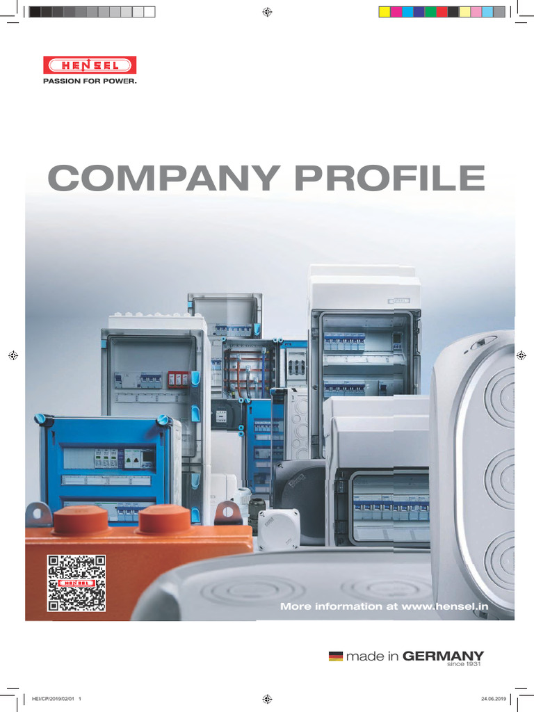 Hensel Product Profile | PDF | Electrical Wiring | Electrical Conductor