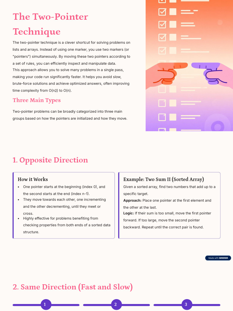 The Two Pointer Technique | PDF | Time Complexity | Logarithm