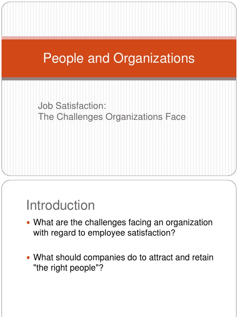 Maximizing Job Satisfaction: Overcoming Organizational Challenges ...