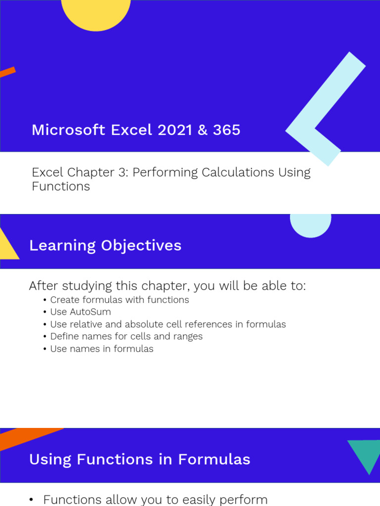 Excel 2021 Functions and Formulas Guide | PDF | Microsoft Excel ...