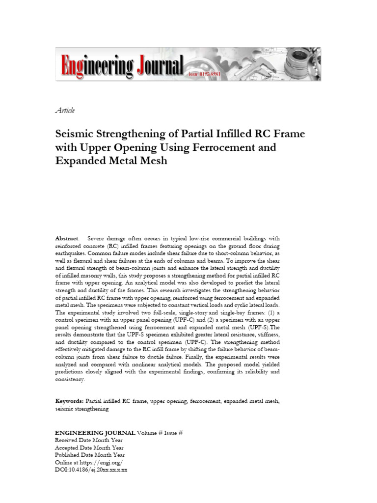 Ferrocement Paper For Review | PDF | Deformation (Engineering) | Fracture