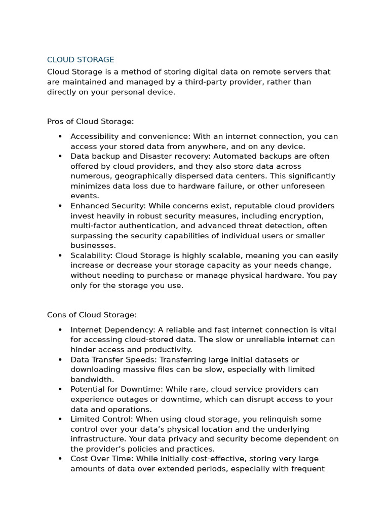 Cloud Storage | PDF