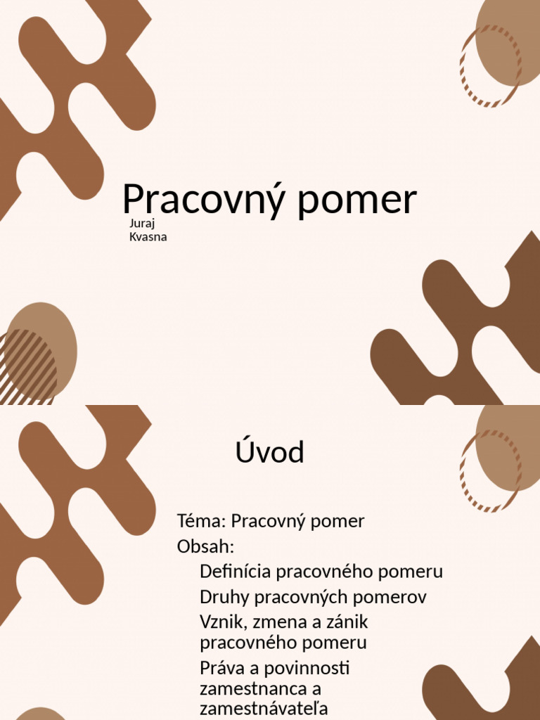 Pracovny Pomer Prezentacia | PDF