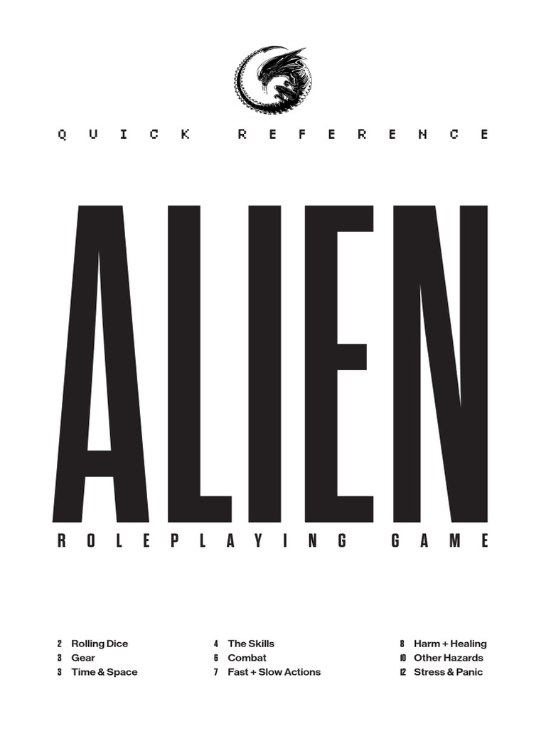 Alien RPG - Quick Reference (short rule ttrpg) | PDF | Firearms