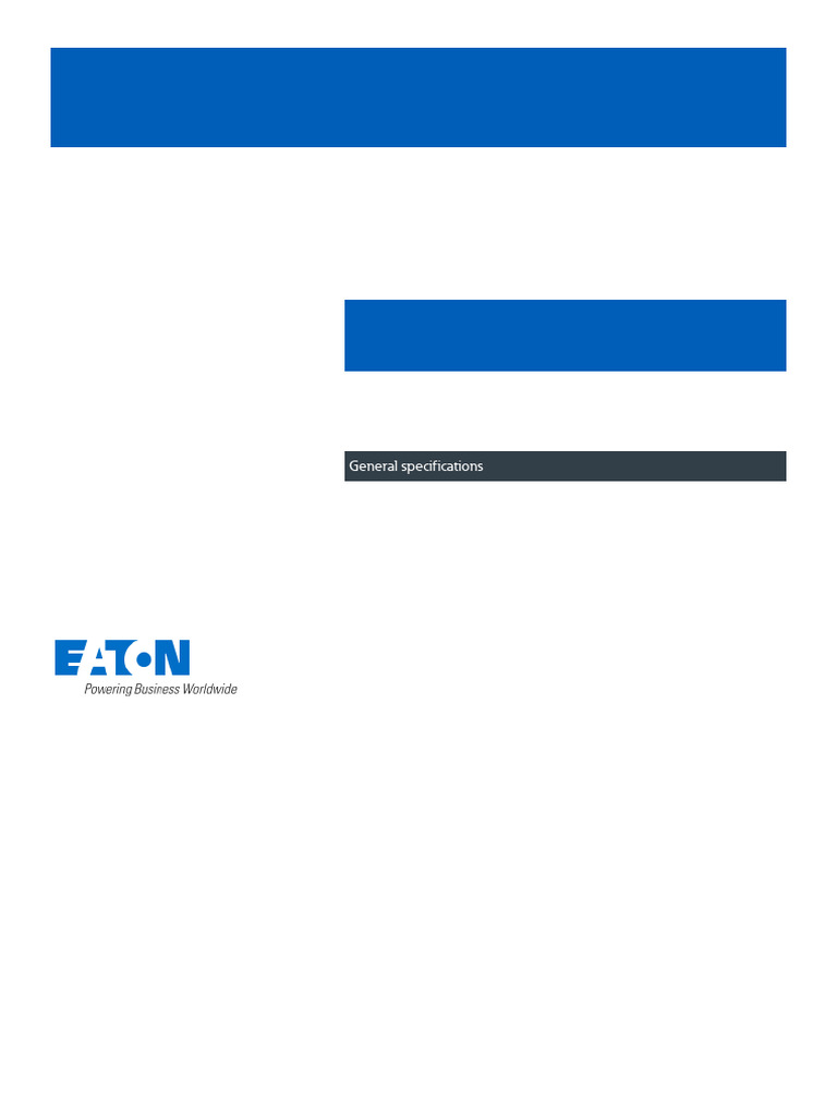 158331 Datasheet Eaton | PDF | Voltage | Volt