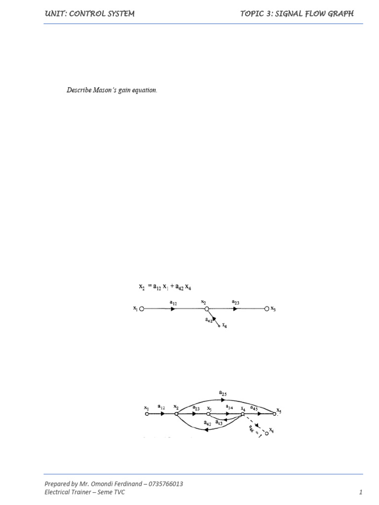 Signal Flow Graphs in Control Systems | PDF | Algorithms | Computer ...