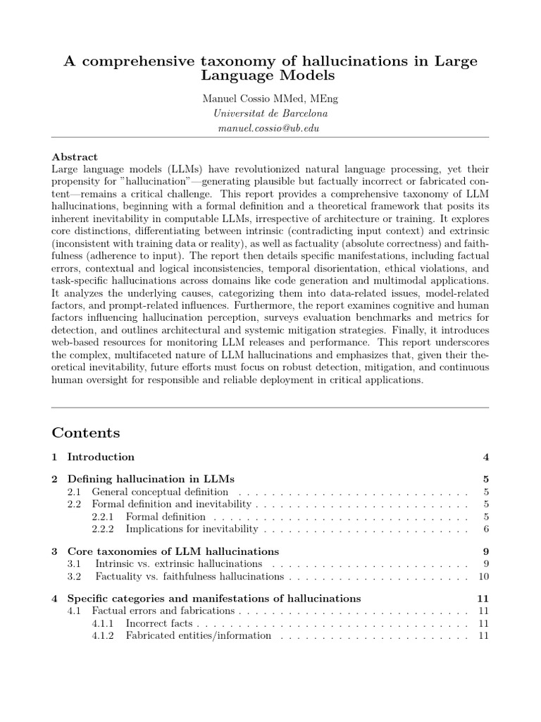 LLM Taxonomy Hallucinations | PDF | Knowledge | Cognitive Science
