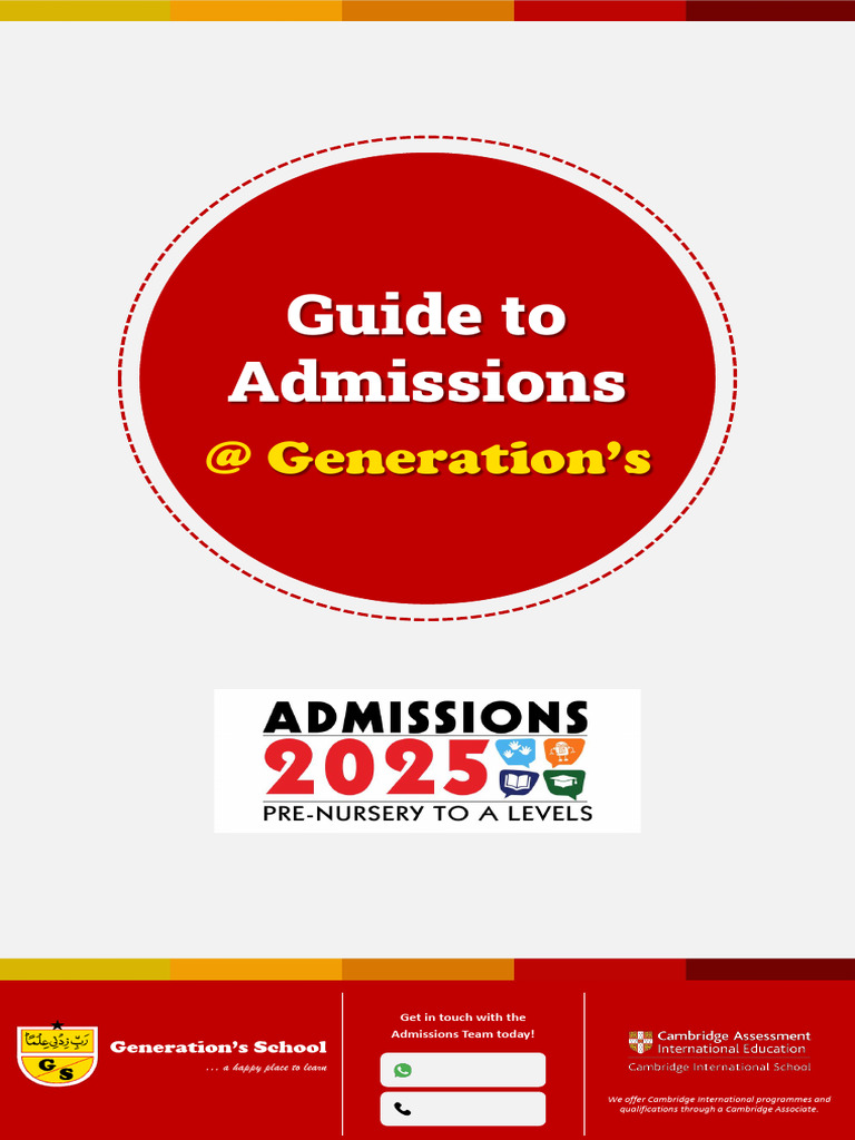 Generation School Admissions 2025 Guide | PDF