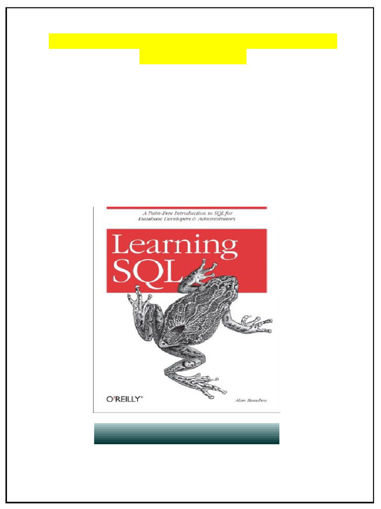 Learning SQL 2nd edition Edition Alan Beaulieu full digital chapters | PDF | Databases | Sql