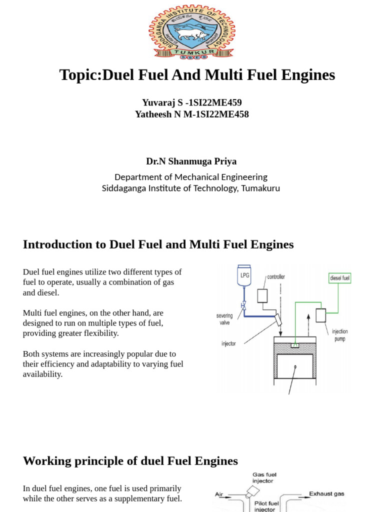 Duel Fuel and Multi Fuel Engines | PDF | Engines | Diesel Engine