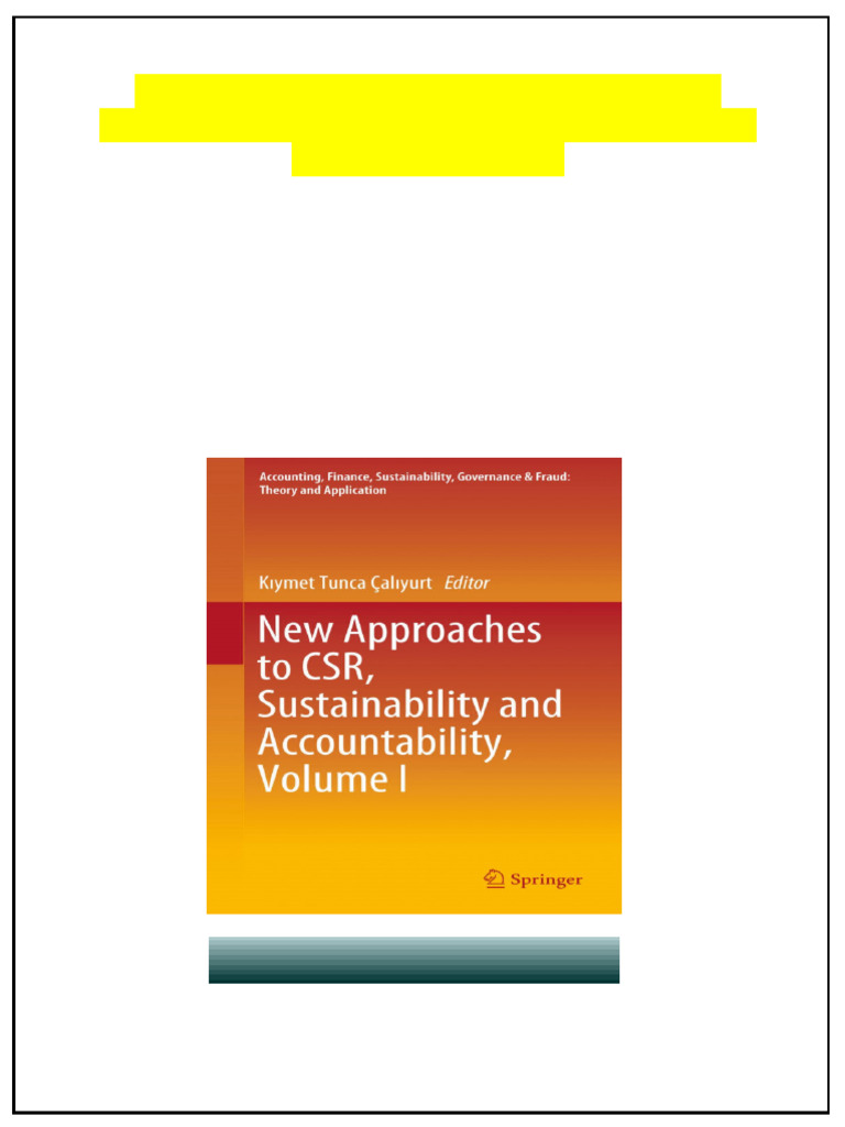 New Approaches To CSR, Sustainability and Accountability, Volume I ...