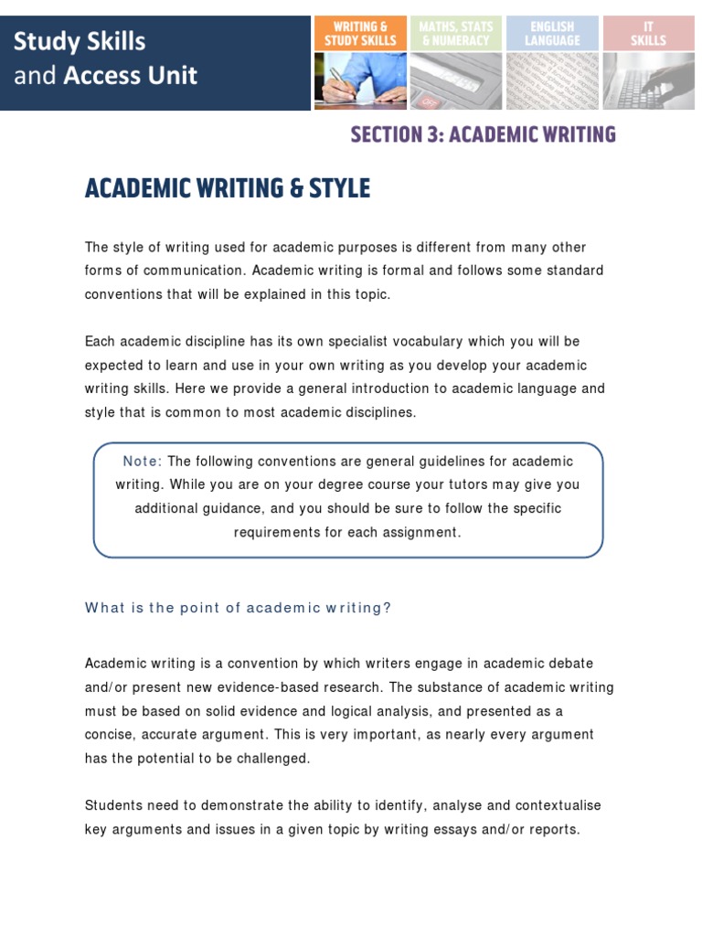 Academic Writing and Style | PDF | Acronym | Sentence (Linguistics)