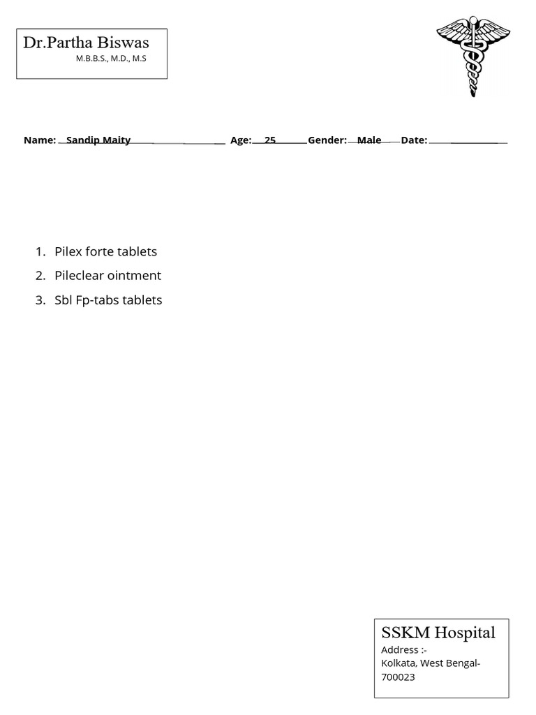 Sandip Prescription | PDF