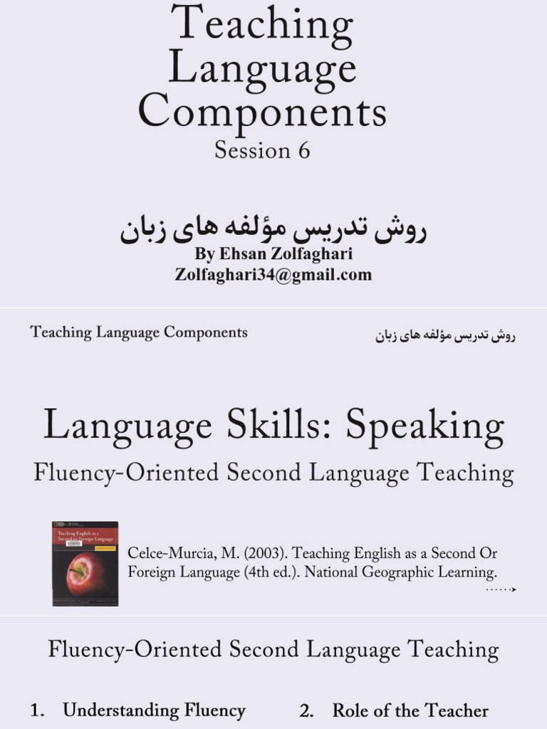 Teaching Language Components Session 6 | PDF