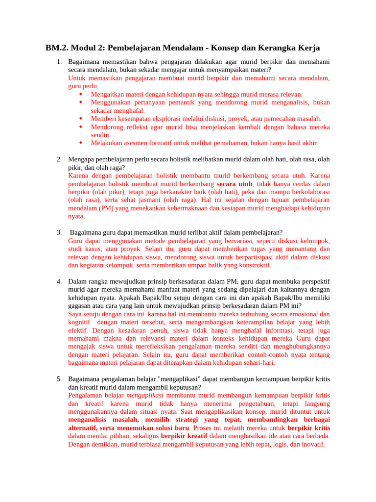 Modul 2 Pembelajaran Mendalam Konsep Dan Kerangka Kerja | PDF