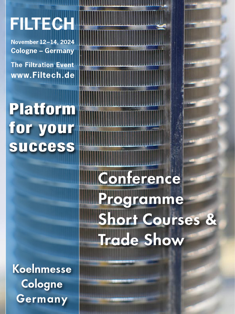 2024 08 21 FILTECH 2024 Programme | PDF | Filtration | Chemical Engineering