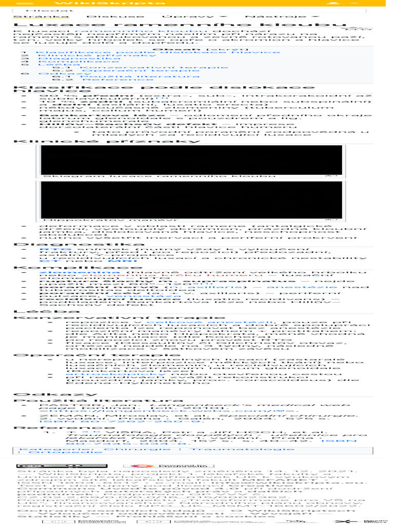 Luxace Ramenního Kloubu - WikiSkripta | PDF