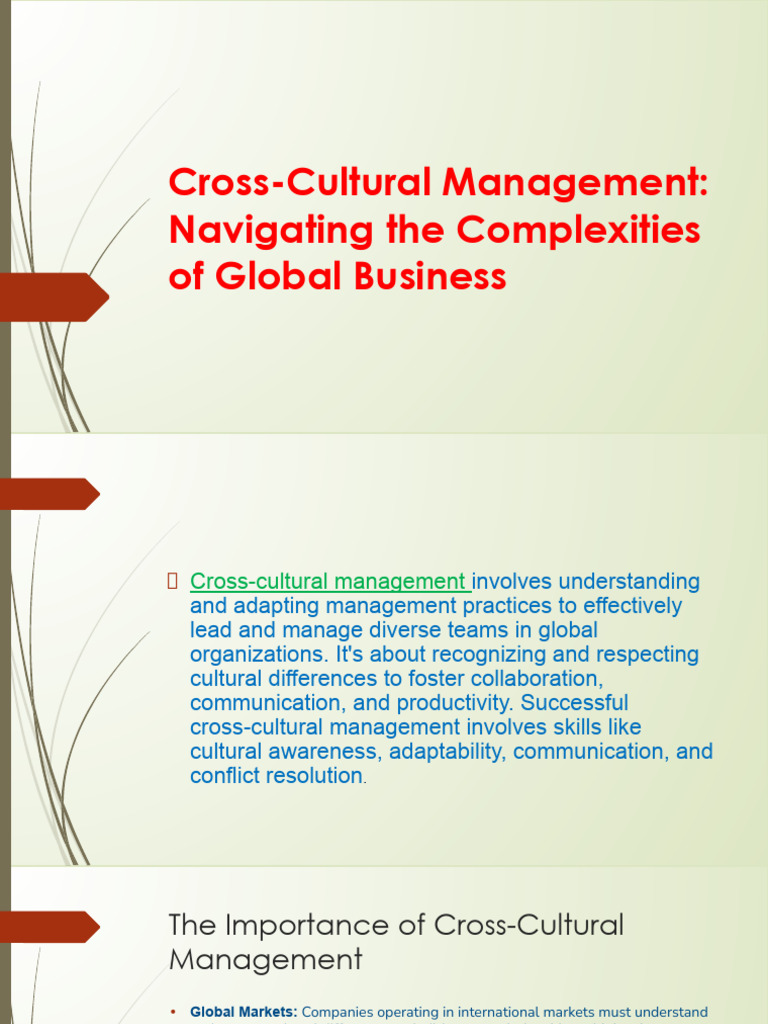 Cross-Cultural Management Strategies | PDF | Mergers And Acquisitions ...