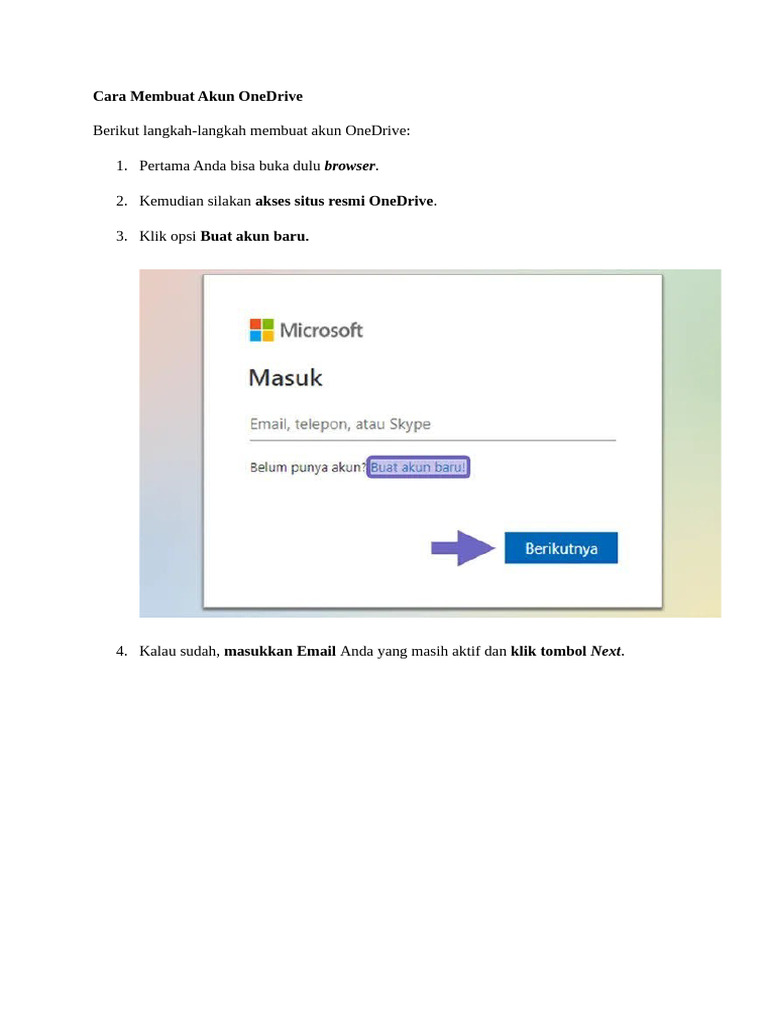 Cara Penggunaan OneDrive | PDF