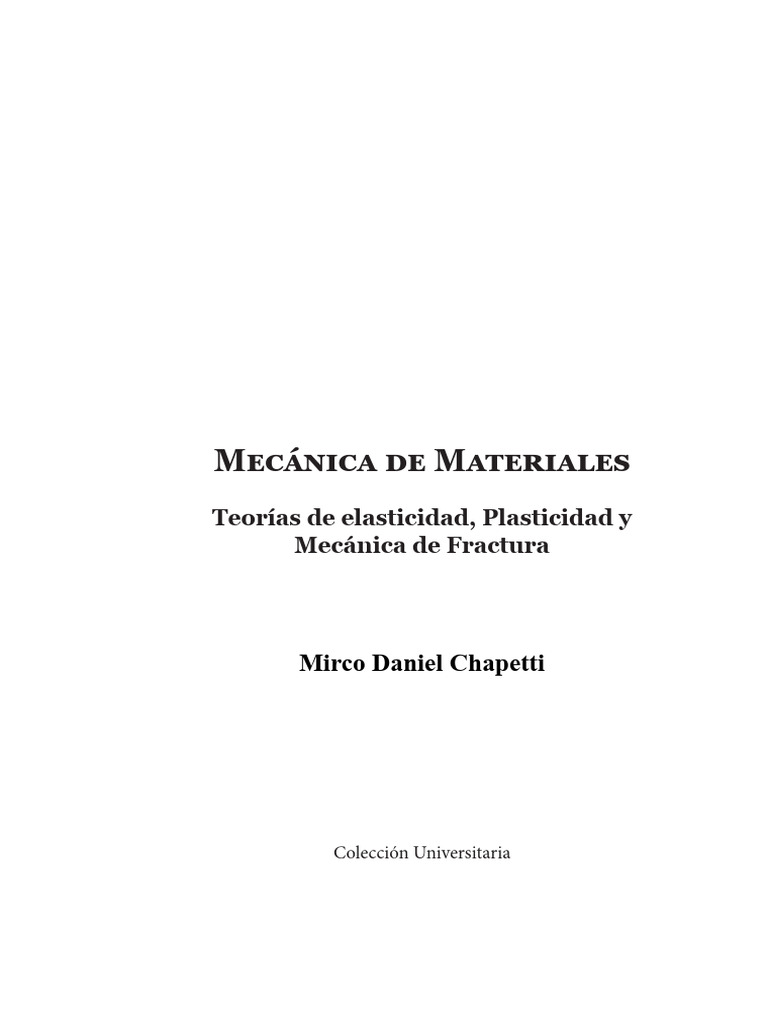Mecánica de Materiales por Chapetti | PDF | Sistema coordinado | Fuerza