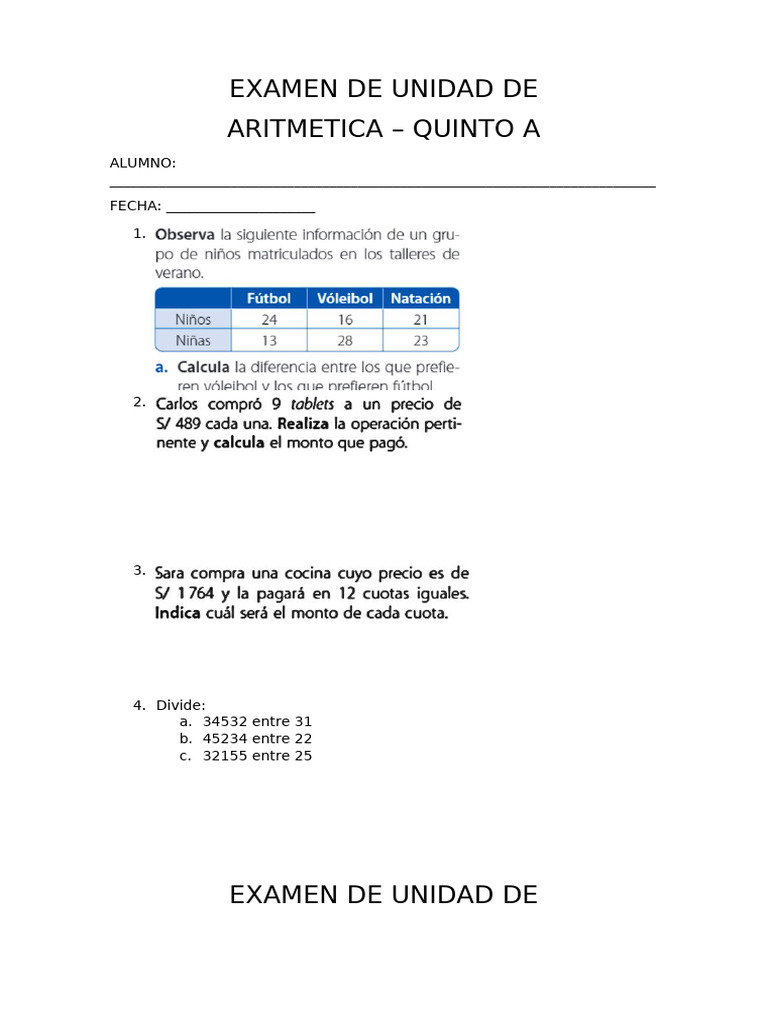 Unidad 5p Aritmetica | PDF