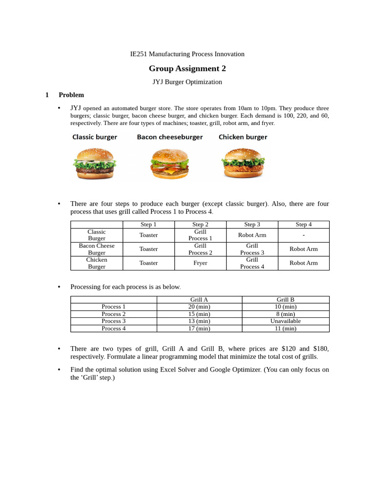 IE251 Group Assignment 2 | PDF