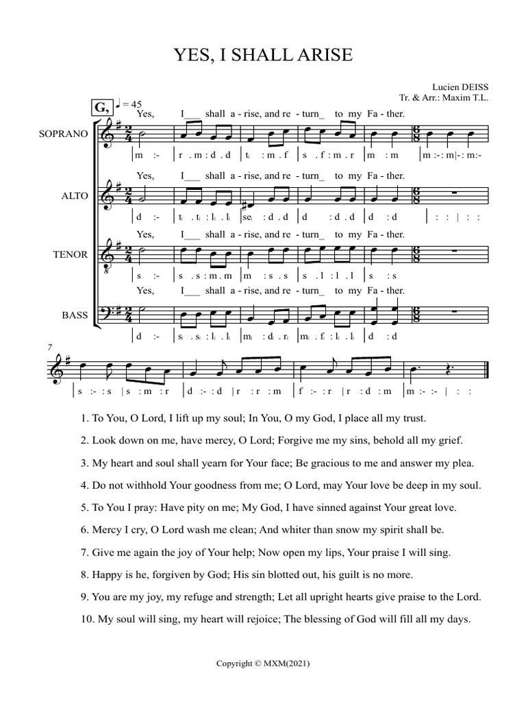 Yes, I Shall Arise - Lucien Deiss | PDF