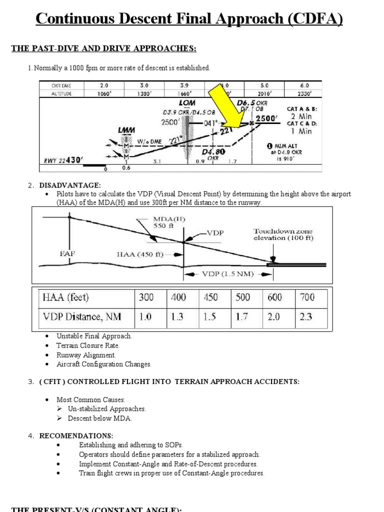 Continuous Descent Final Approach | PDF | Transport Safety | Aviation ...