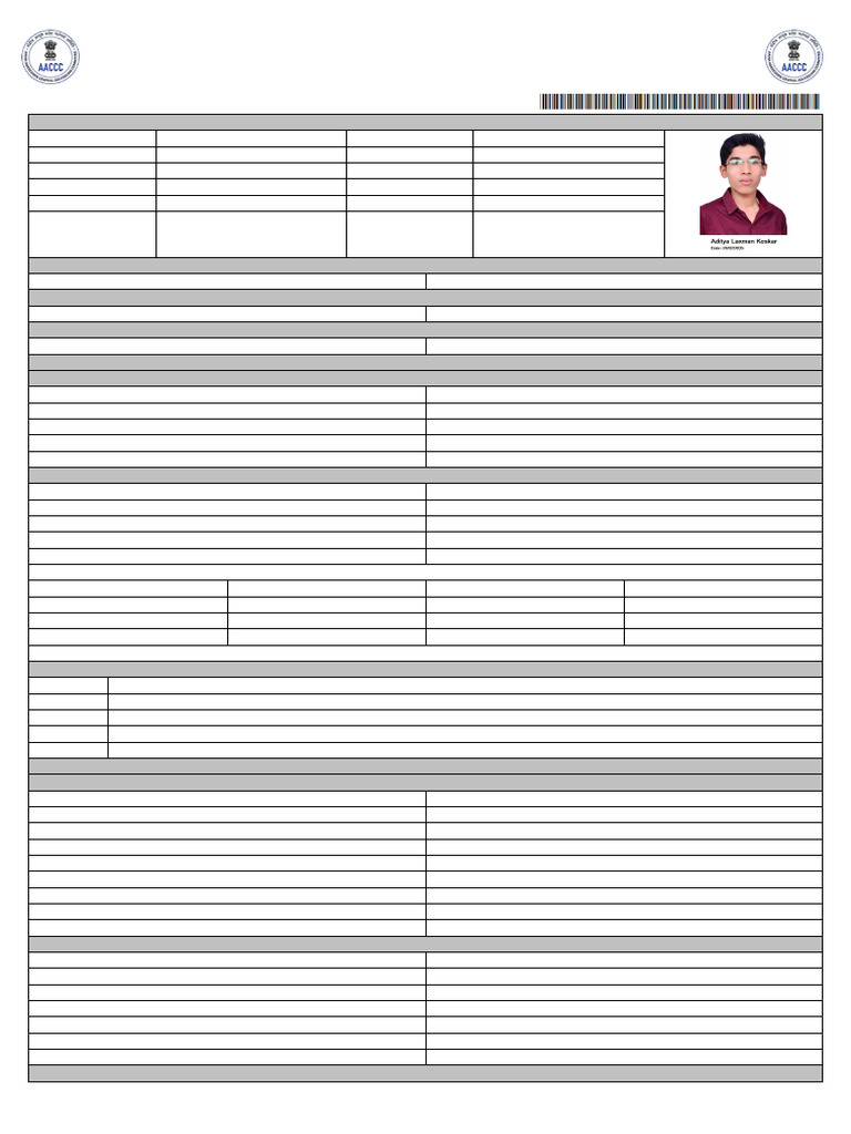 (AACCC) Ayush Admissions Registration | PDF | Password