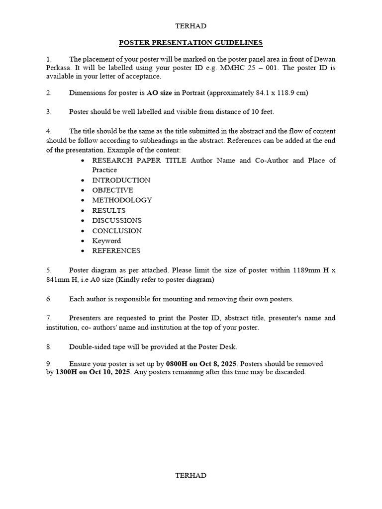 Poster Presentation Guidelines | PDF