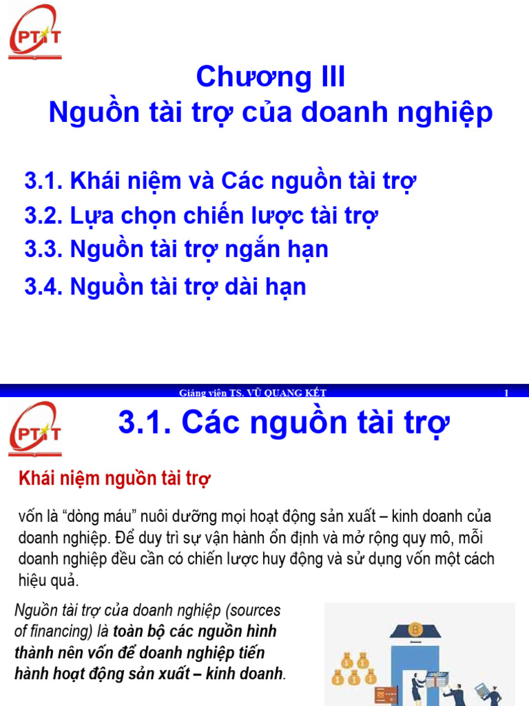 TCDN CH 3 Nguon Tai Tro Cua DN | PDF