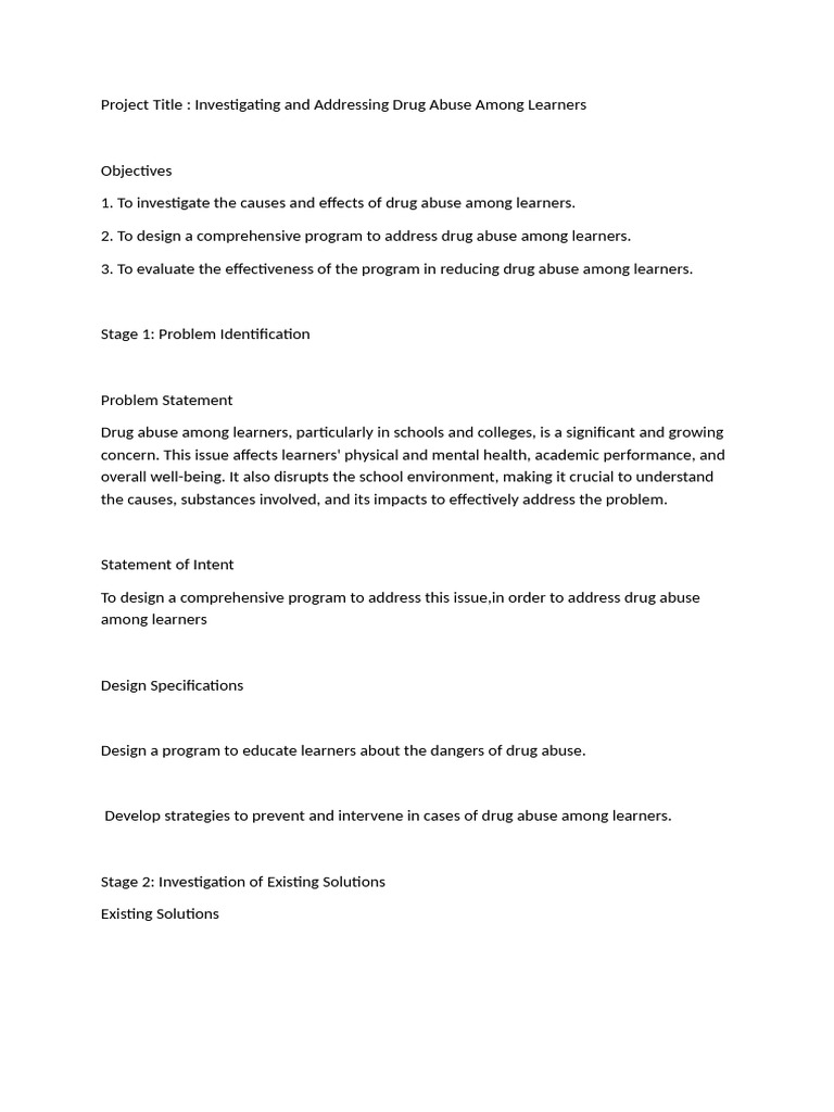 Drug Abuse Prevention Program for Learners | PDF | Substance Abuse