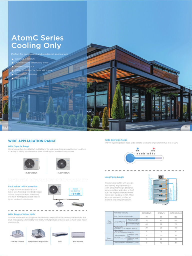 Midea AtomC VRF Catalogue 2024 | PDF | Power Supply | Energy Technology