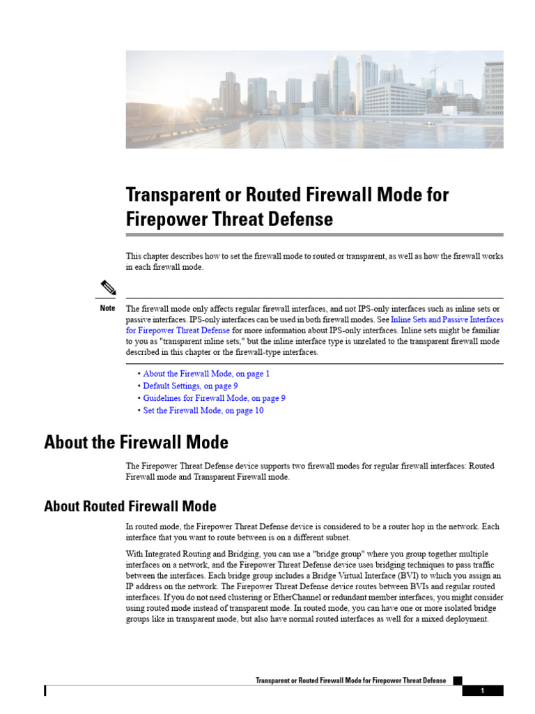 Transparent vs Routed Firewall Modes | PDF | Computer Network | Ip Address