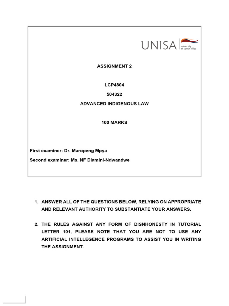 Assignment 2 Second Semester | PDF