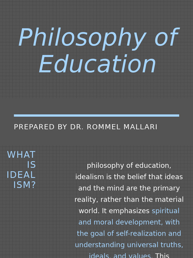 Philosophy of Education | PDF | Philosophy Of Education | Philosophical ...