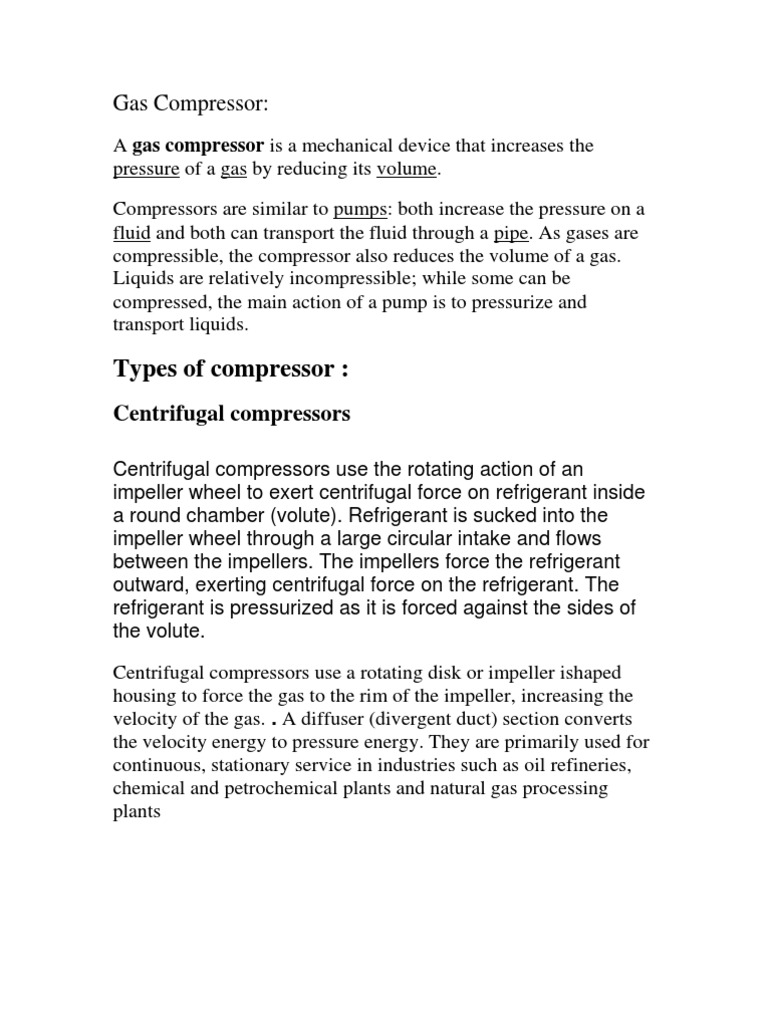 Gas Compressor | PDF | Gas Compressor | Machines
