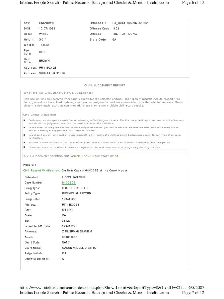 Janice Ligon / Janice Ledden: Criminal Record / Tax Liens | PDF ...