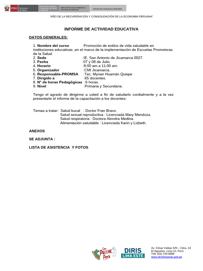 INFORME 0027 | PDF