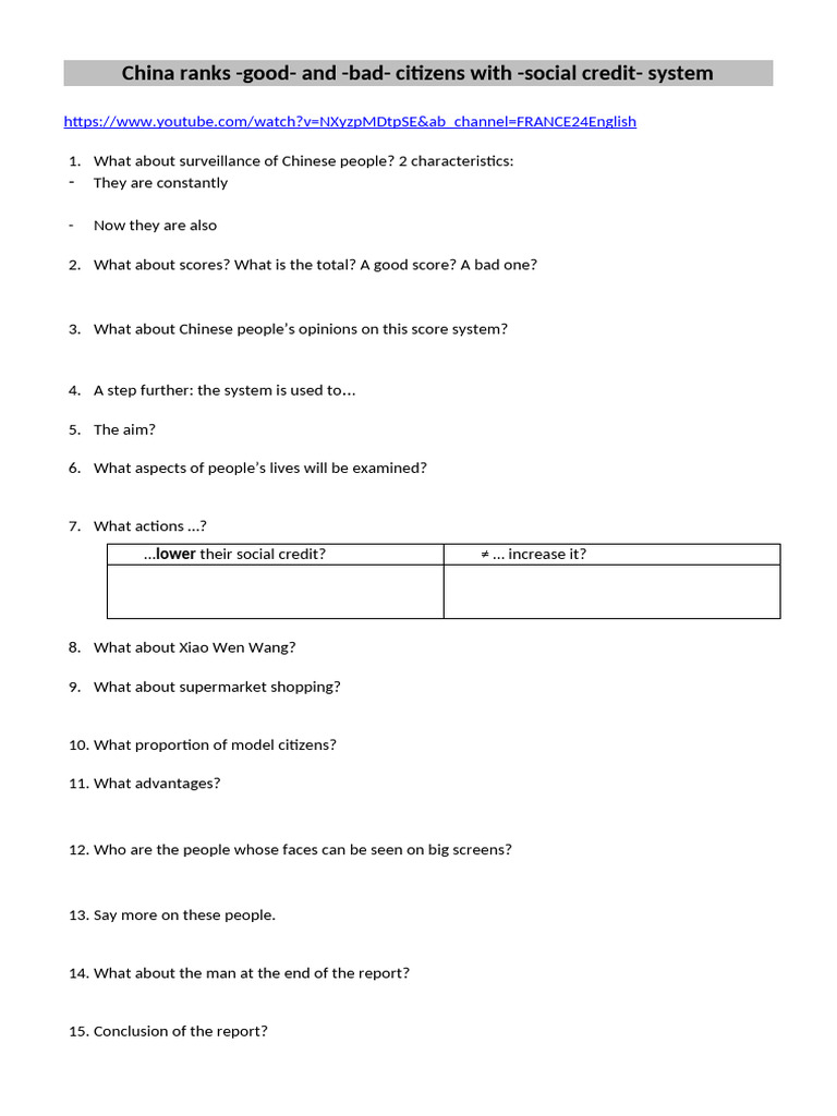 China's Social Credit System Explained | PDF