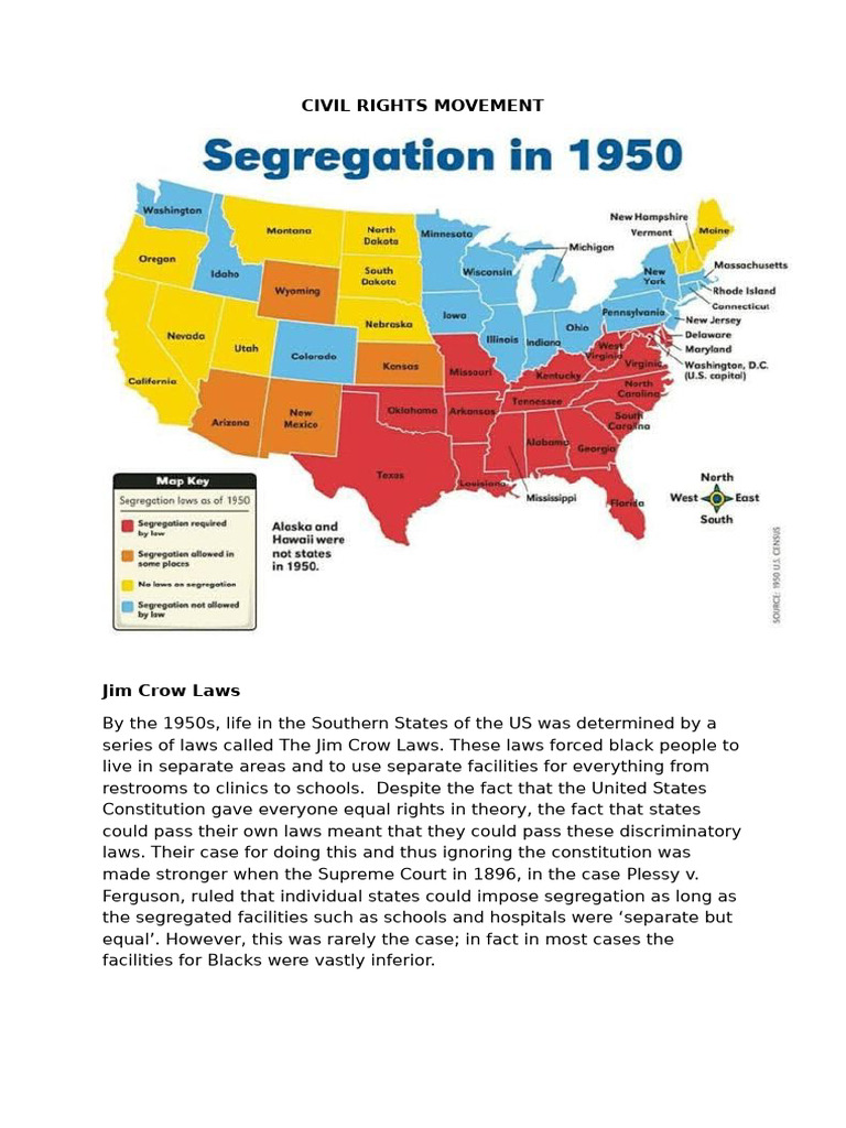 Jim Crow Laws and Civil Rights Struggles | PDF | Civil Rights And ...